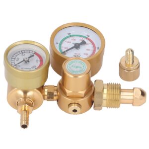 kadimendium gas welding regulator argon co2 gauge tig mig flowmeter 3500psi cylinder pressure reducing valve 1/4in outlet 6.605gpm for welding welder