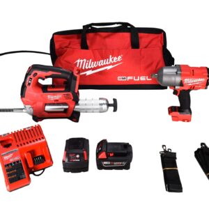 Milwaukee 2767-22GR 18V Brushless 1/2" High-Torque Impact Wrench Grease Gun Kit