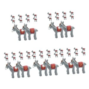 yarnow 50 pcs micro landscape little donkey miniature animals figurines mini fairy figurines fairy gardens ornaments figure statue animals toys micro donkey ornaments resin cute flowerpot