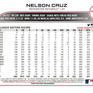 2022 Topps Update #US194 Nelson Cruz