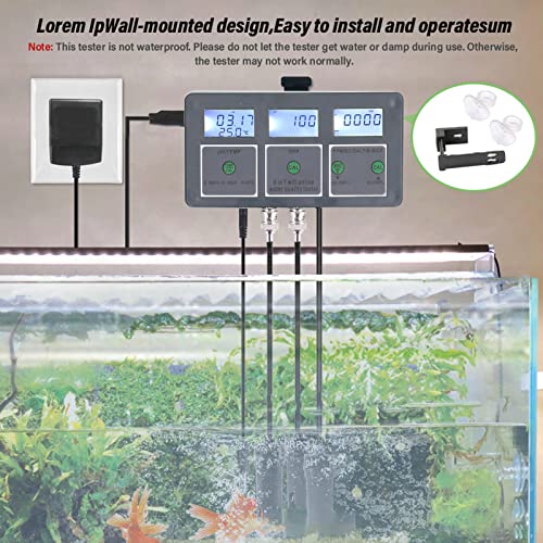 8 in 1 Rechargeable Water Quality Tester 24 Hour Online Monitoring Tool S.G PH EC Salt ORP TDS CF Temp Multi Parameter Test for Aquarium Hydroponics Laboratories