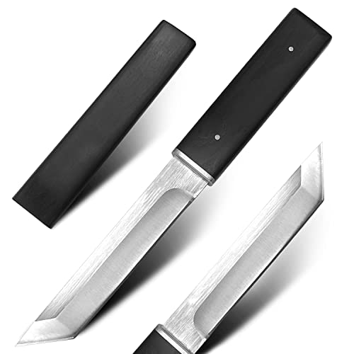 MADSABRE Bundle of 2 Items - Dual Blade Pocket Knife - Japanese Samurai Tanto Fixed Blade Katana - Perfect for Outdoor Hunting Survival Camping EDC Camping Hiking, Unique Gifts for Men