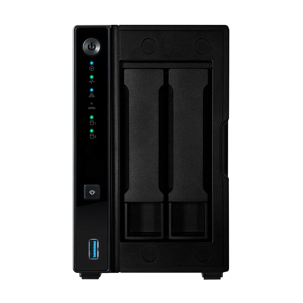 Asustor AS3302T 2 Bay NAS Quad-Core CPU, 2.5Gbe Port, 2GB DDR4 + 24TB HDD (Two 12TB HDD Included)