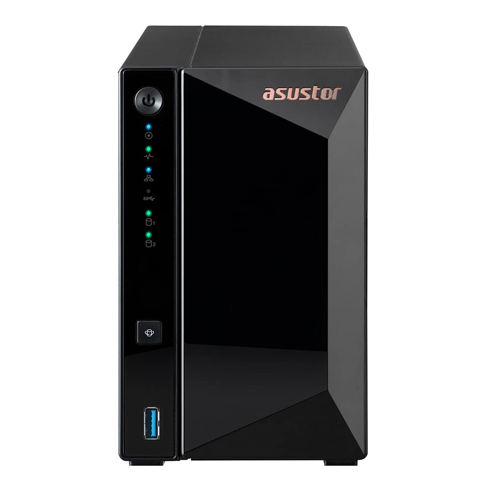 Asustor AS3302T 2 Bay NAS Quad-Core CPU, 2.5Gbe Port, 2GB DDR4 + 24TB HDD (Two 12TB HDD Included)