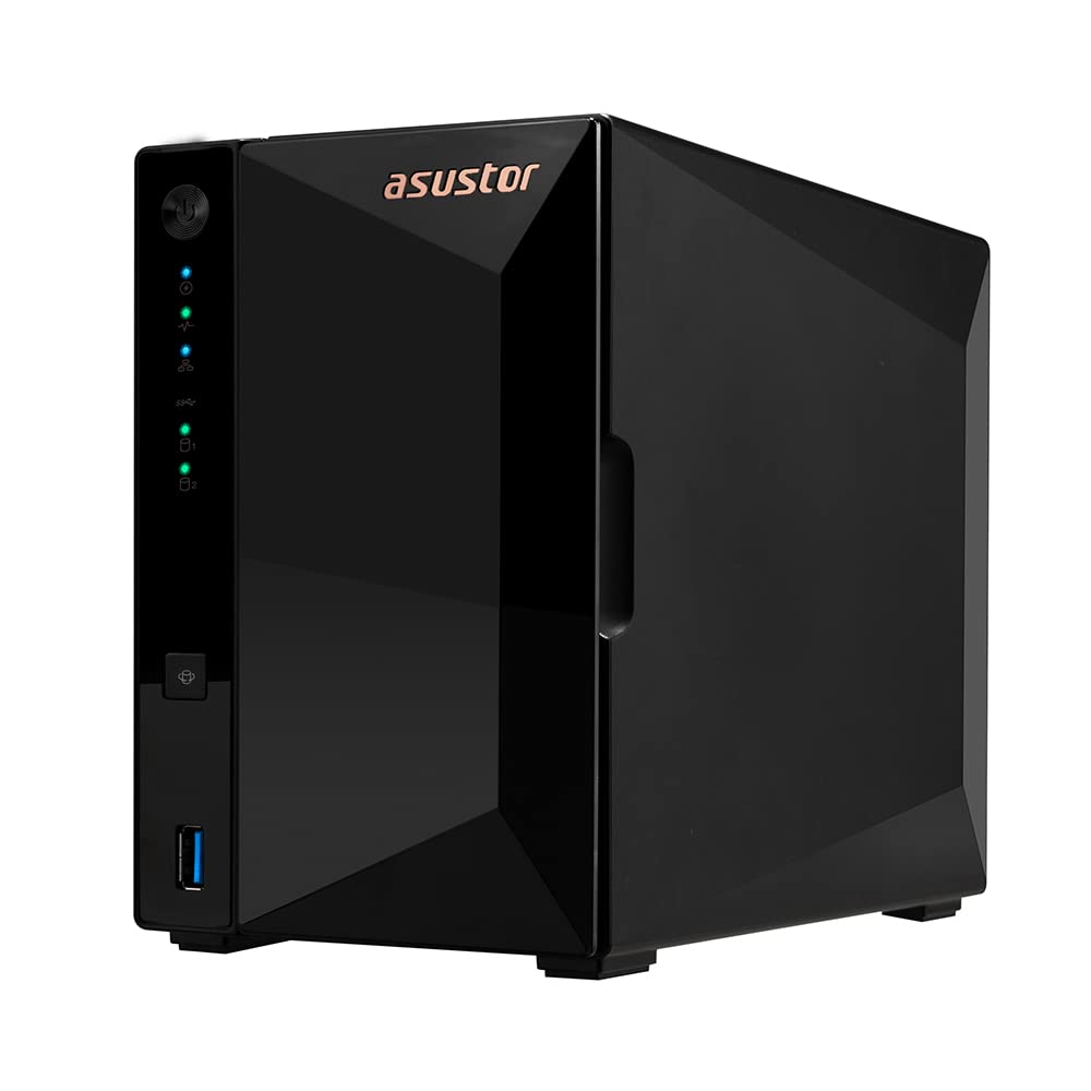 Asustor AS3302T 2 Bay NAS Quad-Core CPU, 2.5Gbe Port, 2GB DDR4 + 24TB HDD (Two 12TB HDD Included)