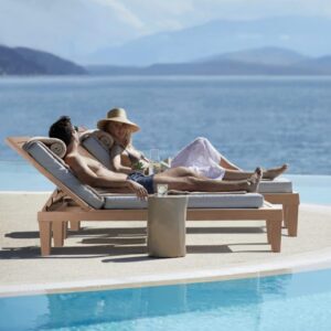 HOOYEAH Outdoor Chaise Lounge 2PCS, Adjustable Pool Lounge Chair with 5 Positions Backrest, Waterproof Sun Loungers, Durable Chair for Pool Beach Patio Garden Deck Sunbathing,Grey