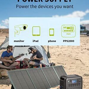 POWERWIN PWS220 220watt Foldable Solar Panel, Complete with Adjustable Kickstand, Waterproof Ip65 & Durable for Off The Grid Living