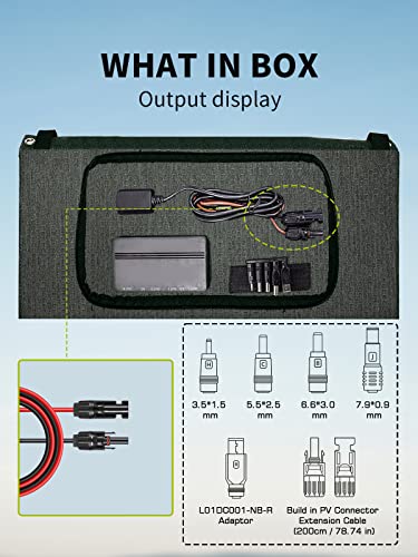 POWERWIN PWS220 220watt Foldable Solar Panel, Complete with Adjustable Kickstand, Waterproof Ip65 & Durable for Off The Grid Living