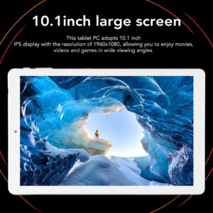 Sorandy 10.1 Inch Tablet Gold 1960x1080 IPS HD Display, Ultra Slim Educational Tablet, 5G WiFi Dual Band Tablet, 6GB RAM 128GB ROM, 5MP and 13MP Octa Core Processor, Long Lasting Battery