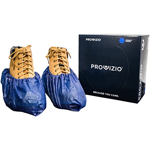 Provizio Supply Waterproof Shoe Covers Disposable Non Slip Extra Large Boot Cover Dark Blue - (40 Pairs)