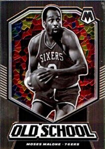 2019-20 panini mosaic old school #7 moses malone philadelphia 76ers basketball