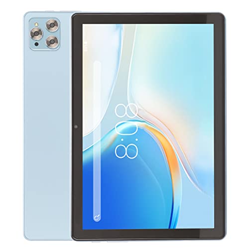 Naroote Tablet PC, 5GWIFI 10in Tablet 1960x1080 IPS HD Large Screen for Daily (Blue)