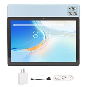 Naroote Tablet PC, 5GWIFI 10in Tablet 1960x1080 IPS HD Large Screen for Daily (Blue)