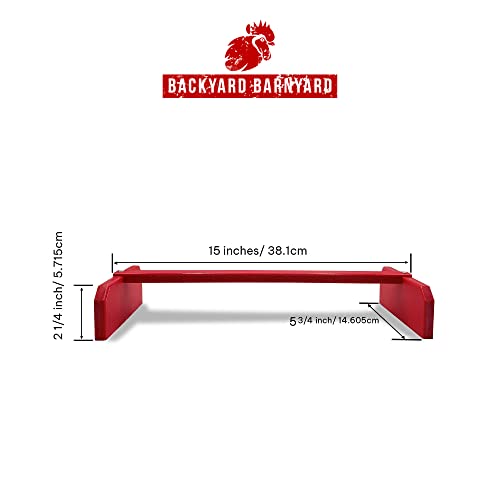 Backyard Barnyard Chicken Roosting Bar Perch for Baby Chicks to Adult Birds. Made in USA!!! Poultry Habitat, Brooder, Coops or Run. Easy-Clean Bird Stand for Chicks, Pollos, Laying Hens. (Red)