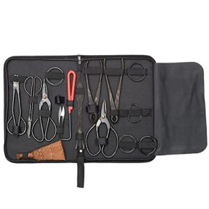 Gardening Hand Tools 10 Pcs Bonsai Pruning Tool Set Multifunctional Cutter Scissors Shear Kit with Nylon Case for Garden Tools Garden Tools Set