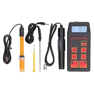 Water Tester, Accurate Measurement Automatic Calibration PH Tester Backlight 4 Digit Wide Application for Laboratory (PH ORP Electrode)