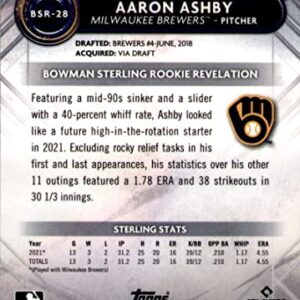 Baseball Trading Card MLB 2022 Bowman Sterling Rookies #BSR-28 Aaron Ashby NM Near Mint RC Rookie Brewers