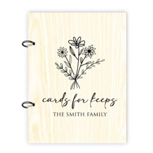 birthday card keeper | custom storage for greeting cards | personalized gift for grandma | wooden photo album | card organization |christmas