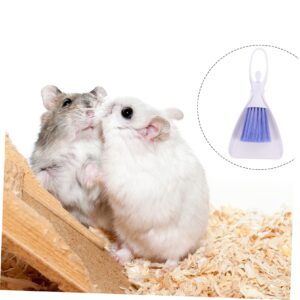 BCOATH 6 Sets Hamster Cleaning Tool Mini Hand Broom and Dustpan Cage Cleaning Broom Desktop Broom Pet Cage Brush Hamster Broom Small Plastic Broom Mini Brooms PVC Household Tableware