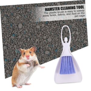 BCOATH 6 Sets Hamster Cleaning Tool Mini Hand Broom and Dustpan Cage Cleaning Broom Desktop Broom Pet Cage Brush Hamster Broom Small Plastic Broom Mini Brooms PVC Household Tableware