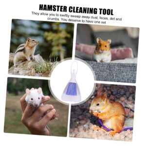 BCOATH 6 Sets Hamster Cleaning Tool Mini Hand Broom and Dustpan Cage Cleaning Broom Desktop Broom Pet Cage Brush Hamster Broom Small Plastic Broom Mini Brooms PVC Household Tableware