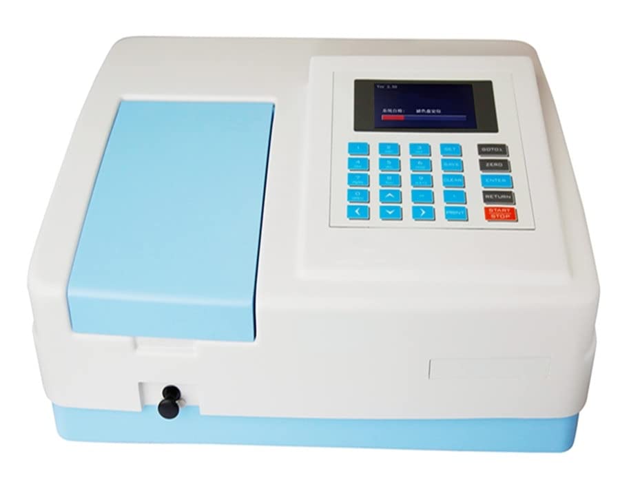 UV Spectrophotometer Single Beam 190-1100nm LCD Display (190-1100 nm)