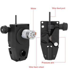 Agatige Soldering Wire Feeder, DC 24V 10W Mig Welder Roll Wire Feed Motor 0.8/1.0mm Soldering Wire Feeder Machine for MIG Welder