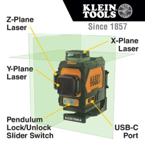 Klein Tools Self-Leveling Laser Level Bundle with Laser Distance Measure, 100 Feet