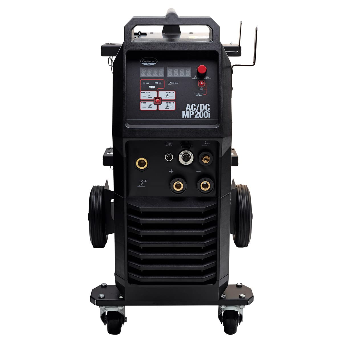 Eastwood Elite 200 Amp Multi-Process AC/DC MP200i Welder | TIG Welder High Frequency Start and Foot Pedal | Welding Machine with MIG Stick Welder | 120V OR 240V Dual Voltage | Tig Welder AC/DC | Black