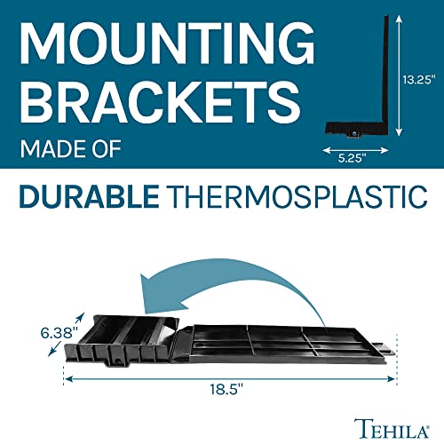 JS Jackson Supplies Tehila Black Wall Mounting Kit for Utility Sink, Floating Sink Converter for Laundry Room, Garage, Workshop, and More