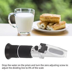 Fruit Sugar Content Measuring Tool, 0‑80% Brix Tester Refractometer Portable Adjustable Lens Efficient for Home