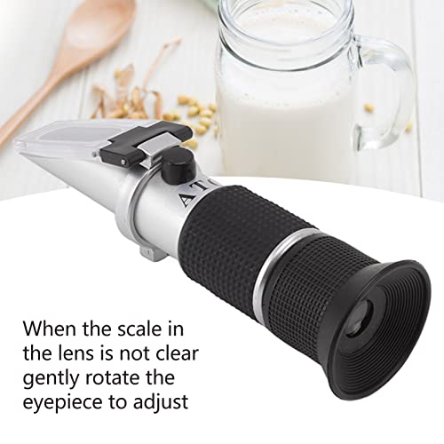 Fruit Sugar Content Measuring Tool, 0‑80% Brix Tester Refractometer Portable Adjustable Lens Efficient for Home