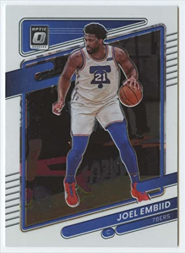 2021-22 DONRUSS OPTIC #88 JOEL EMBIID PHILADELPHIA 76ERS BASKETBALL OFFICIAL TRADING CARD OF THE NBA