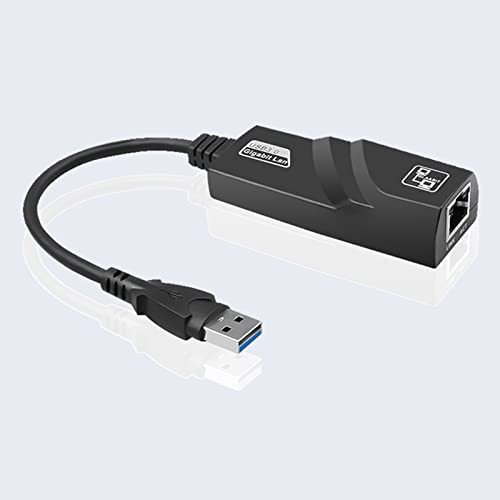 Diarypiece Ethernet Network Card 10/100/1000Mbps Converter, USB 3.0 Adapter To RJ45 Lan Adapter, for Laptop Computer Game Switch