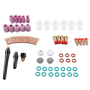 Welding Gun Accessories, Replacement Parts Easy To Install Electrode Nozzles Kit Pressure Caps Multi Specifications for WP17 WP18 WP26 Welder