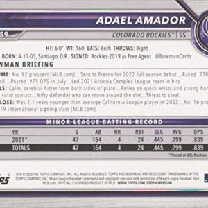 2022 Bowman Draft #BD-59 Adael Amador NM-MT Rockies