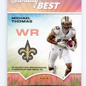 2021 PANINI PLAYOFF SUNDAYS BEST PRIME #14 MICHAEL THOMAS RELIC 19/20 NEW ORLEANS SAINTS FOOTBALL OFFICIAL TRADING CARD OF THE NFL