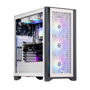 velztorm white armix prebuilt gaming desktop pc (amd ryzen 9 7900x 12-core 4.7ghz, geforce rtx 3060 12gb, 64gb ddr5, 1tb pcie ssd + 2tb hdd (3.5), 240mm aio, 1000w psu, killer wifi 6e, win10home)