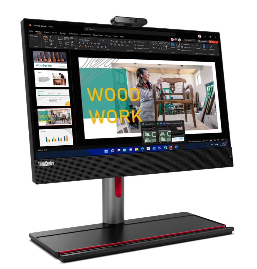 Lenovo ThinkCentre M70a All-in-One Desktop, 21.5" FHD (1920x1080) Non-Touch, Intel Pentium Gold G7400, 8GB RAM, 256GB SSD, Intel UHD Graphics, Webcam, Windows 10 Pro