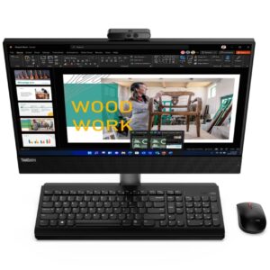 Lenovo ThinkCentre M70a All-in-One Desktop, 21.5" FHD (1920x1080) Non-Touch, Intel Pentium Gold G7400, 8GB RAM, 256GB SSD, Intel UHD Graphics, Webcam, Windows 10 Pro