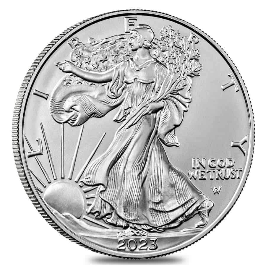 2023 No Mint Mark Roll of 20-2023 1 oz Silver American Eagle $1 Coin BU (Lot, Tube of 20) $1 US Mint Mint State