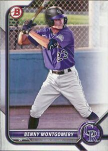 2022 bowman draft #bd-155 benny montgomery nm-mt rockies