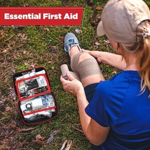 Premium First Aid Kit Travel, Waterproof with Shoulder Straps for Easy Carry - Ideal for Home, Car, and On-The-Go Emergencies