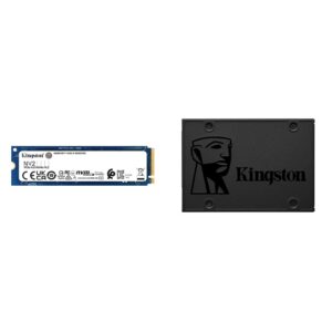 kingston nv2 500g m.2 2280 nvme internal ssd | pcie 4.0 gen 4x4 | up to 3500 mb/s | snv2s/500g & 480gb a400 sata 3 2.5" internal ssd sa400s37/480g - hdd replacement for increase performance