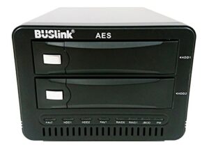 buslink cse-36tb2g2kkc 36tb colateral dual key hdd 2-bay raid 0 striping usb 3.2 gen 2/esata ciphershield fips 140-2 256-bit aes hipaa hardware encrypted external desktop drive