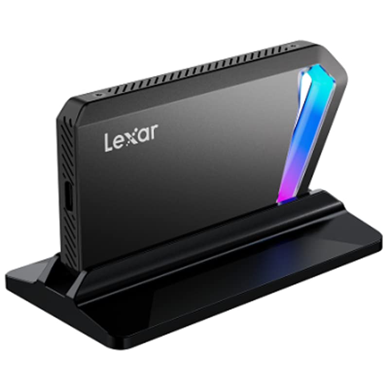 Lexar LSL660X001T-RNNNU SL660 Blaze Gaming Portable Solid State Drive, 1TB Bundle 128GB High-Performance 800x UHS-I SDHC Memory Card (Blue Series)