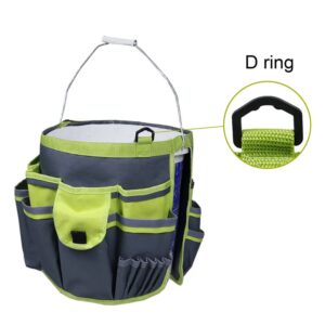 YAGIS-S Bucket Tool Organizer, 5 Gallon Bucket Tool Organizer, Garden Tools Bucket Bag, with 34 Pockets, Suitable for Male and Female Gardeners