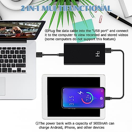 MINGYY Spy Hidden Power Bank Camera, Spy No Need WiFi 1080P Mini Camera with Loop Recording, Night Vision, 5000mAh Battery Rechargeable Power Bank Camera for Outdoor Indoor Office Home Nanny Cams