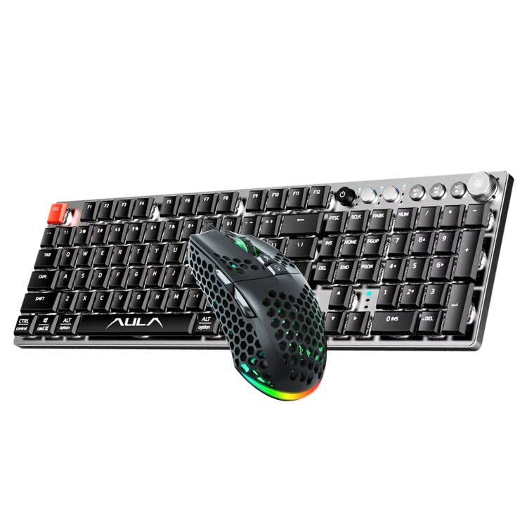 SOLAKAKA Low Profile Mechanical Keyboard Wireless Gaming Keyboard and RGB Wired Gaming Mouse