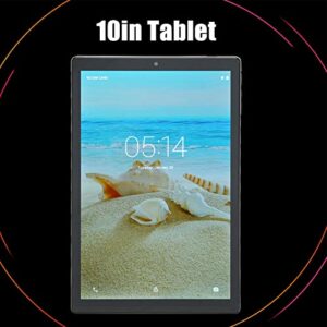 VINGVO Tablet PC, 100-240V 5G WiFi 4GB 64GB White HD Tablet for Elderly for Study (U.S. regulations)